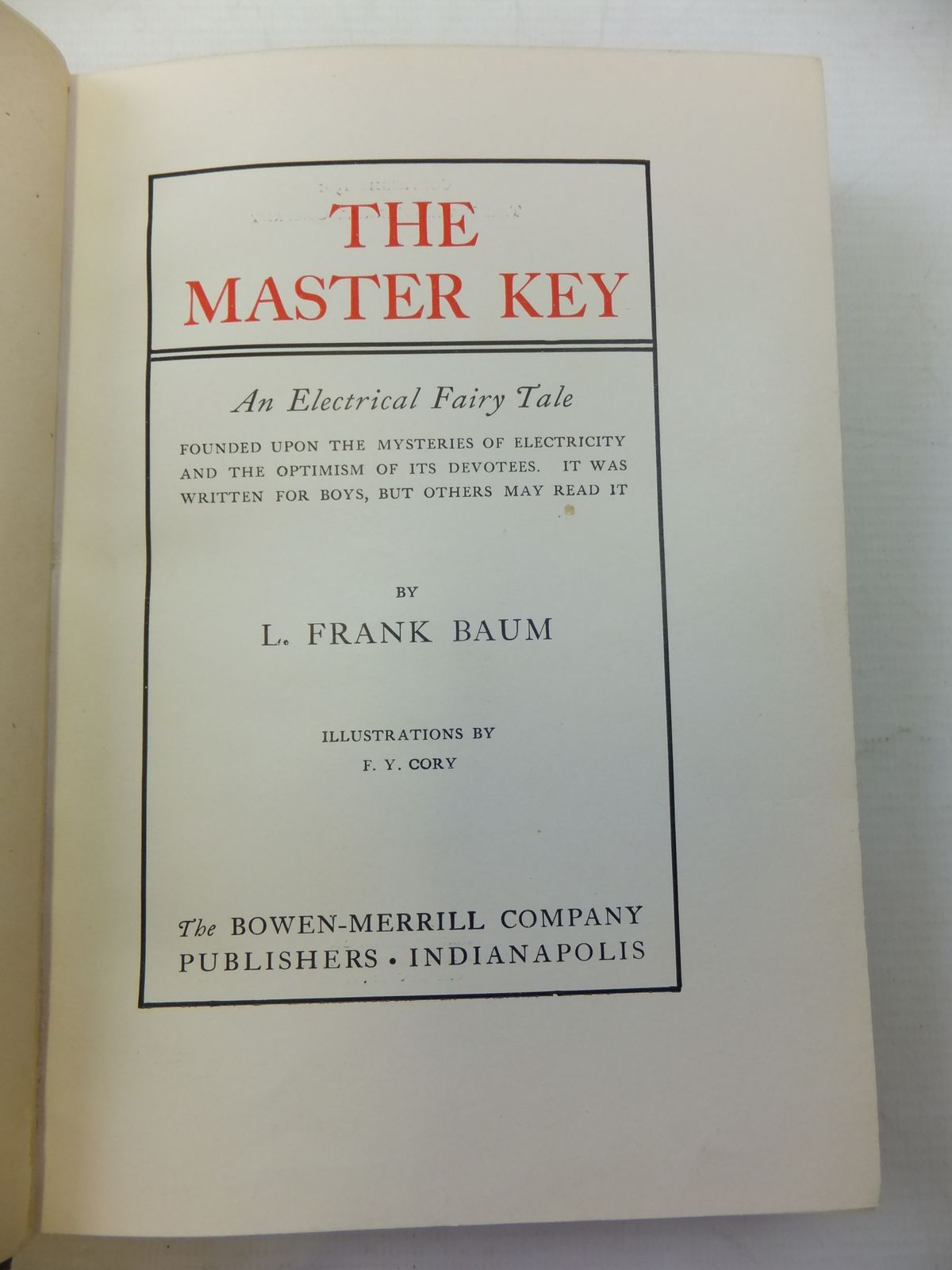 Stella & Rose's Books : THE MASTER KEY Written By L. Frank Baum, STOCK ...