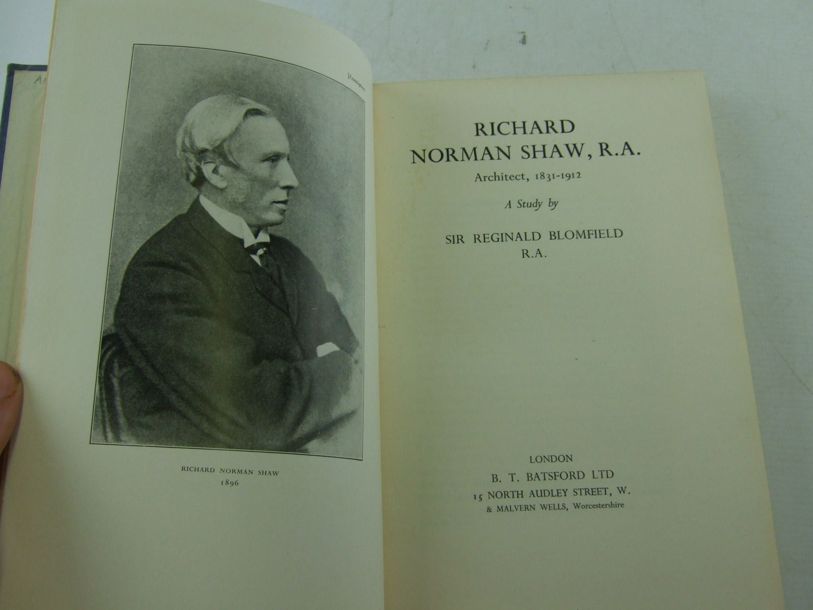 Stella & Rose's Books : RICHARD NORMAN SHAW, R.A. Written By Reginald ...
