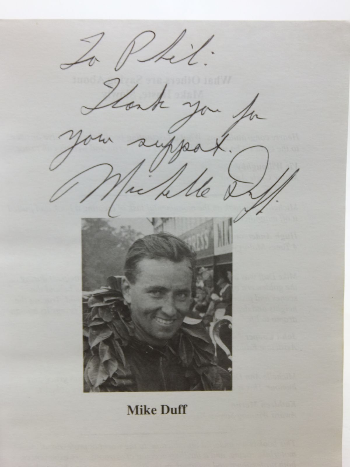 Stella & Rose's Books : THE MIKE DUFF STORY MAKE HASTE, SLOWLY Written ...