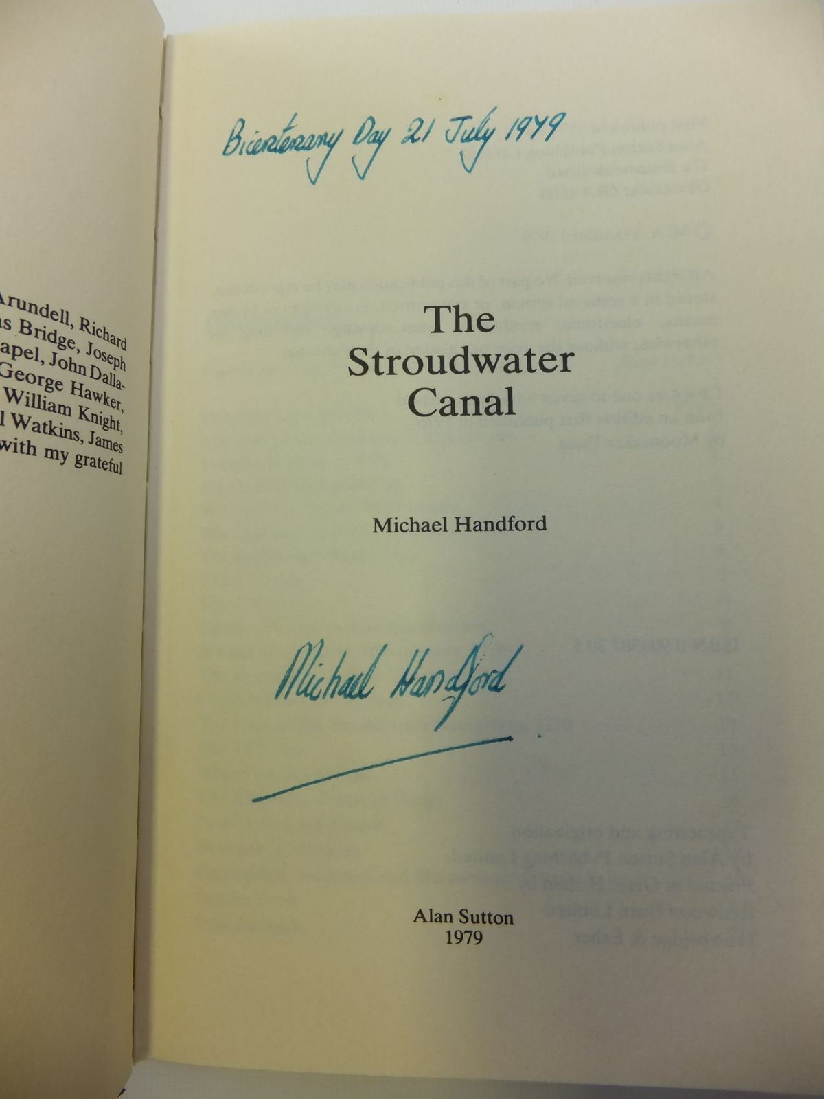Stella & Rose's Books : THE STROUDWATER CANAL Written By Michael ...